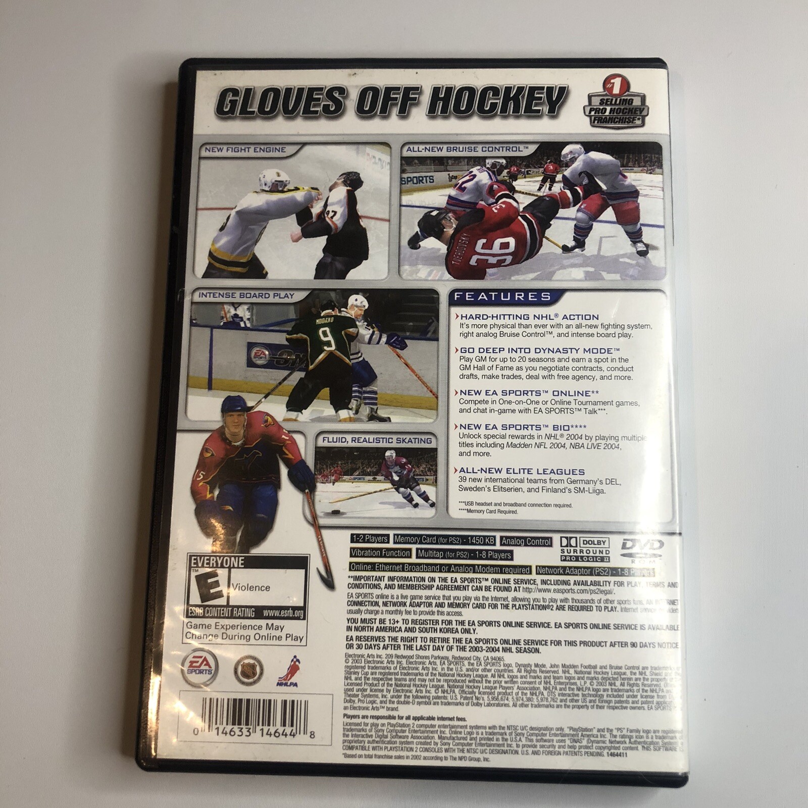 EA SPORTS NHL 2004 Sony PlayStation 2 PS2 Hockey Video Game COMPLETE ...