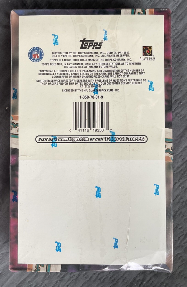 1999 Topps NFL Football Draft Picks SEALED Box | eBay