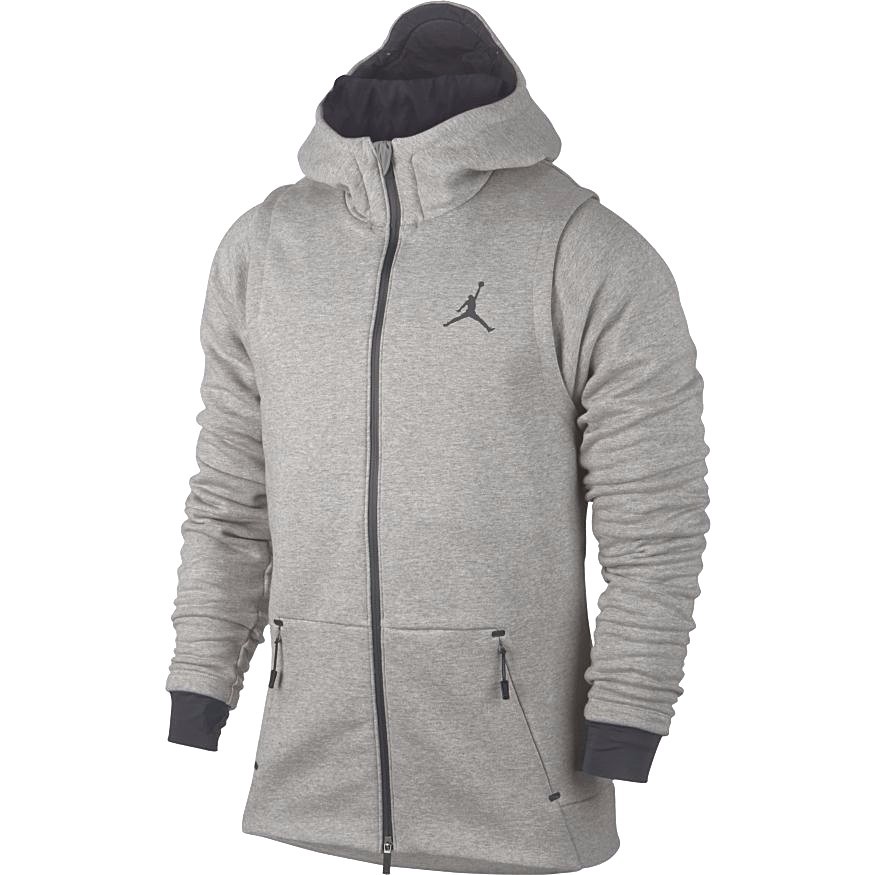 AUTHENTIC NIKE AIR JORDAN SHIELD FULL ZIP GREY HOODIE 809486-063 | eBay