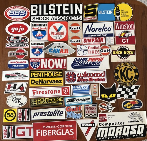 46 Vintage 60’s 70’s 80’s DRAG RACING Road Race NASCAR Automotive Decal ...