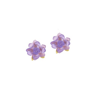 MICHAEL VINCENT MICHAUD Water Lily Post LAVENDER Earrings 12101 SO | eBay