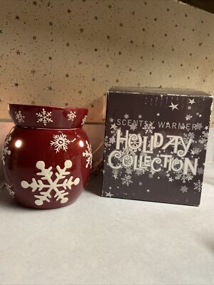 Scentsy Warmer Red Snowflake Full Size w/ original box No Bulb | eBay