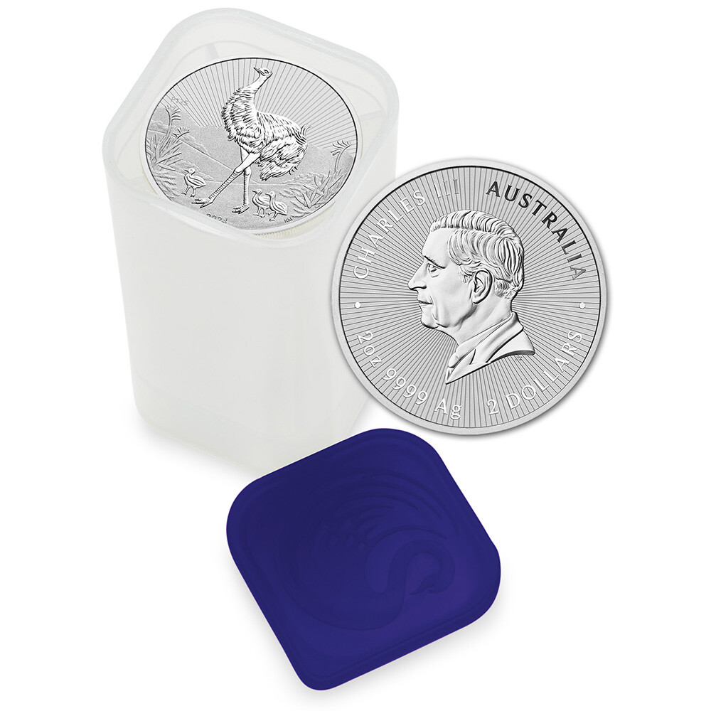 2024 P Australia Silver 2 oz Piedfort Next Generation Emu $2 BU Tube of 12 | eBay