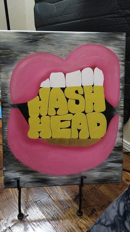 Large Canvas - Lip Wall Art Abstract Painting Original - Hash | eBay