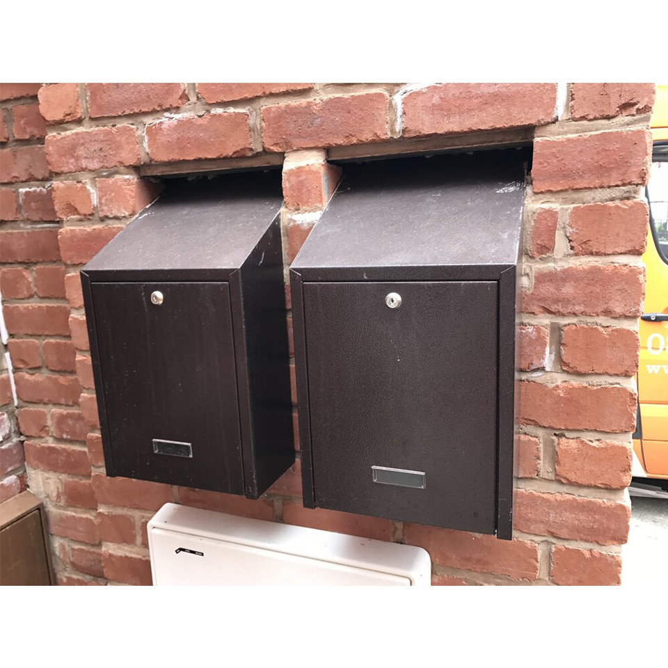 Through the Wall Rolle Letterbox with Telescopic Lockable Steel Mail ...