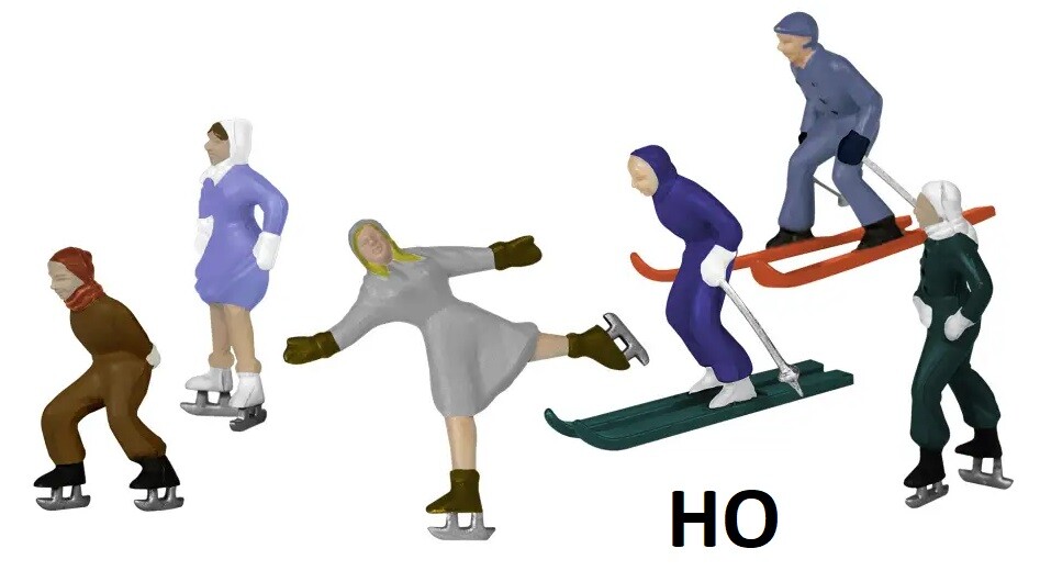HO Scale - WINTER SCENES FIGURES - 6 Figures, LNL-1957140 23922571403 ...