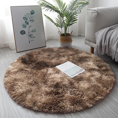 6X6 Soft Round Area Rug For Bedroom Modern Fluffy Circle Rug For Kids ...