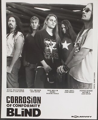 1991 Corrosion of Conformity COC Metal Band Vtg Promo Photo Karl Agell ...