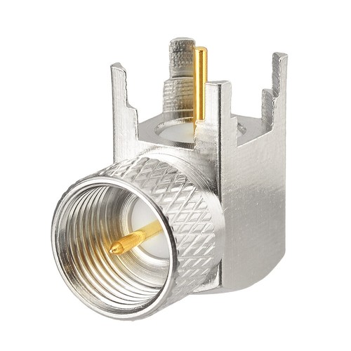 5x F-Type Plug Male Right Angle Thru Hole PCB Mount RF Coaxial ...