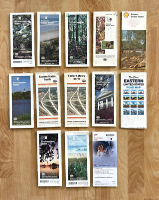 Vintage 80s-2000s Southeastern US States Road Maps Lot of 13 | eBay