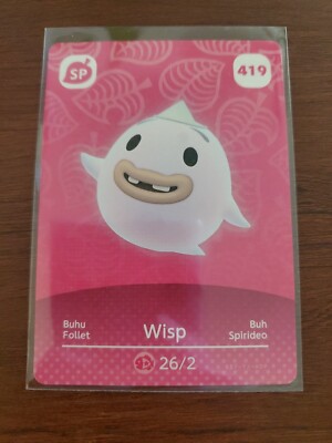 Wisp #419 Animal Crossing Amiibo Card Authentic Series 5 MINT | eBay