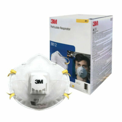 Box of 10 x 3M 8812 Valved FFP1 Premium Dust/Mist Face Mask Protection ...