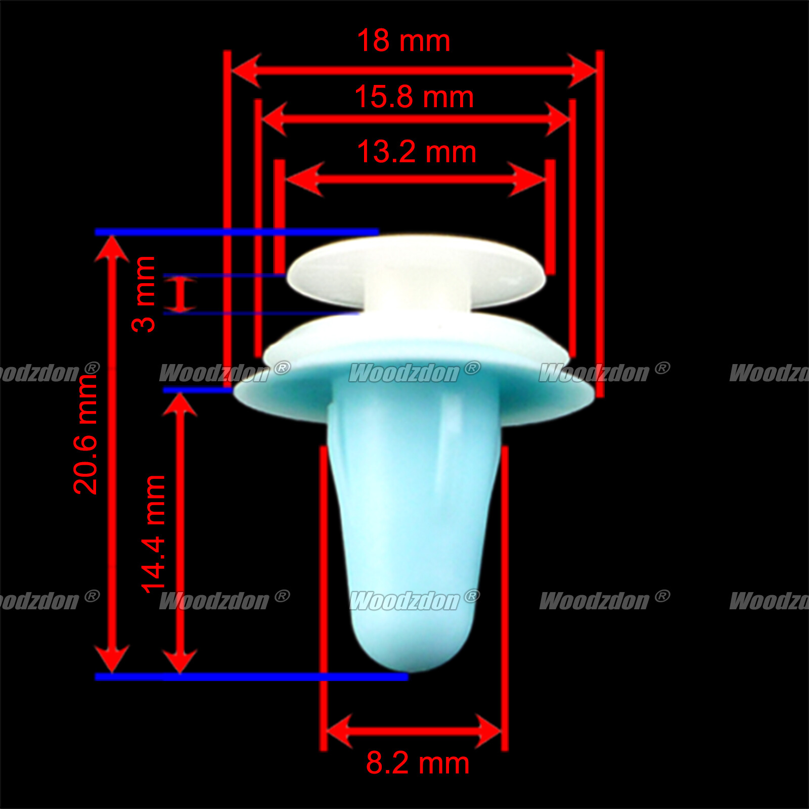 50 x Door Panel Retainer Trim Clip Plastic Fastener Rivet For Toyota ...