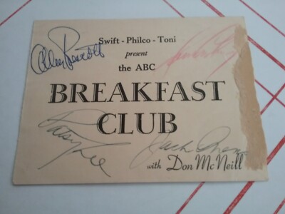 ABC Breakfast Club Card With 4 Autographs | eBay