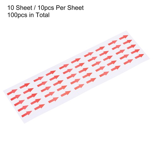 10Set / 100Pieces 0.8x0.4" Arrow Stickers Inspection Indicator Tape ...
