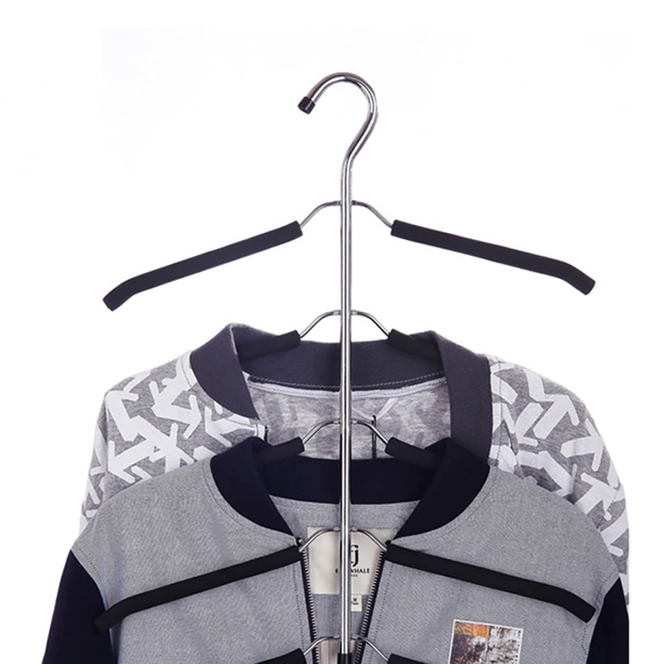 Blouse Tree Hangers Multi-Layer Clothes Hangers 3 Pack 5 in 1 Non Slip ...