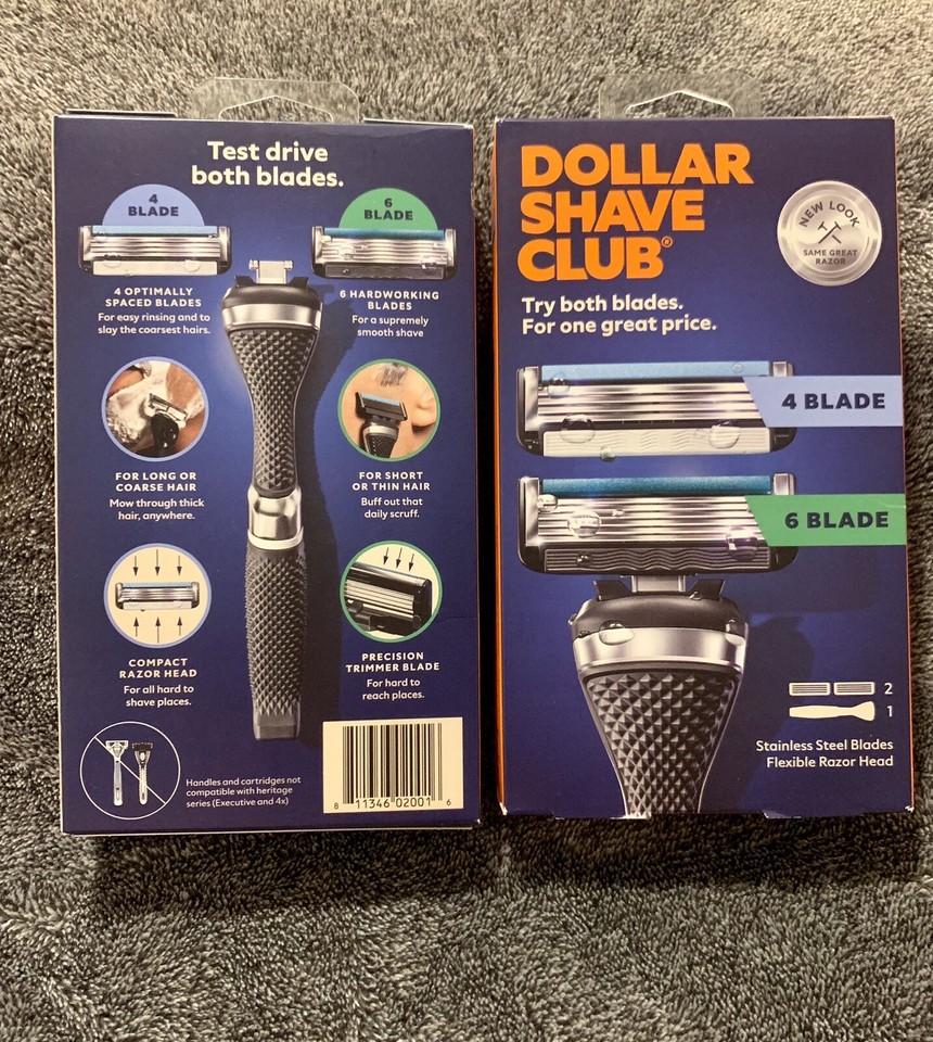 Dollar Shave Club Blade Razor , 1 razor handle & 2 razor cartridge ...