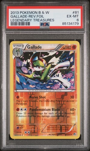 2013 Pokemon B&W Legendary Treasures 81 Gallade Reverse Holo - PSA ...