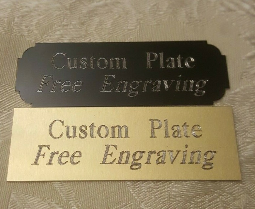 Custom Engraved Plate, Trophy -Taxidermy - 1"x 3" Gold or Black ...