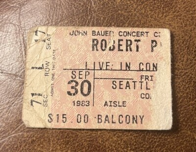 ROBERT PLANT OF LED ZEPPELIN RARE CONCERT TICKET STUB SEATTLE, WA 09/30 ...