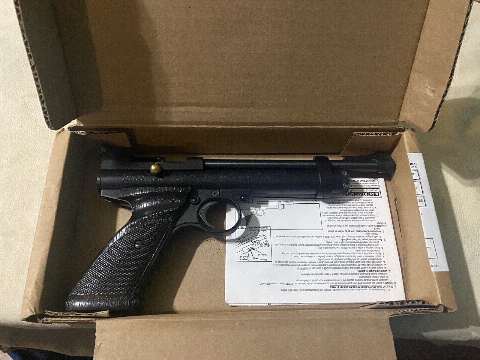Crosman 2240 Black Co2 Powered Bolt Action Single Shot Air Pistol New