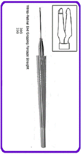 SS Vitreous 20 or 23 Gauge Vitrectomy End Gripping Forceps Length 140mm ...