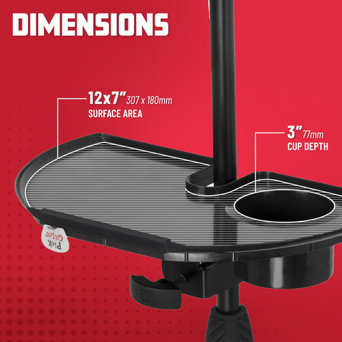 Microphone Stand Accessory Tray Drink Holder Guitar Pick Tab 12 x 7 GFW ...