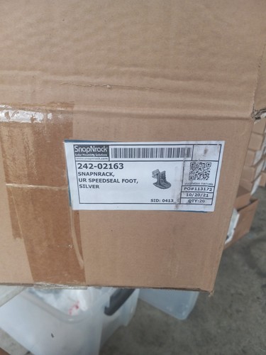 NEW Box of 20, SnapNrack 242-02163 Ultra Rail / UR Speedseal Foot ...