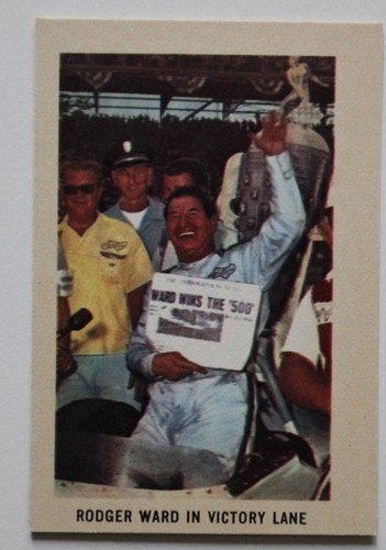 RODGER WARD In victory Lane Hawes Wax Indianapolis 500 Trading car 1960 ...