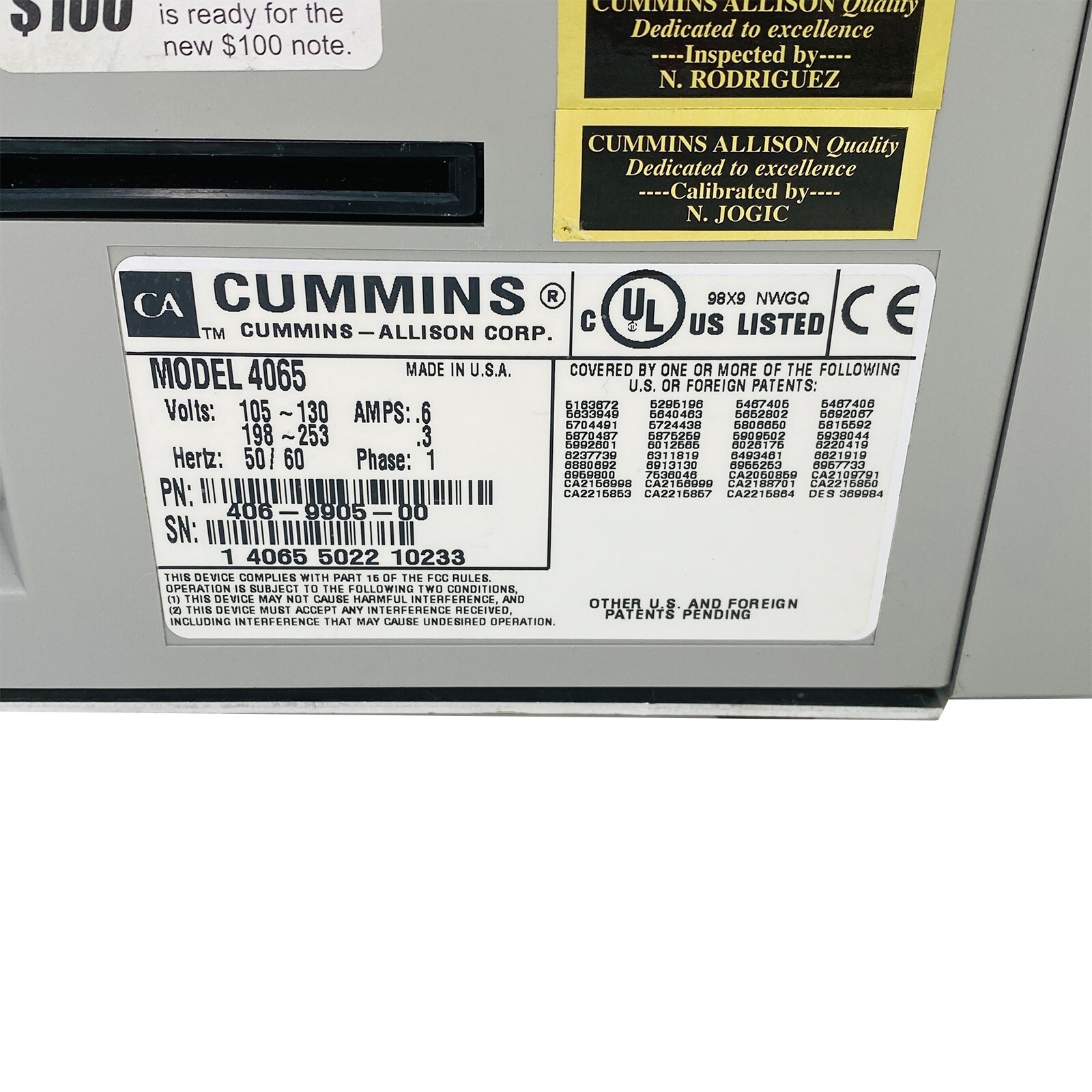 Cummins Jetscan Currency Counter Model 4065 Fully Reconditioned Fast Shipping!⚡️ | eBay