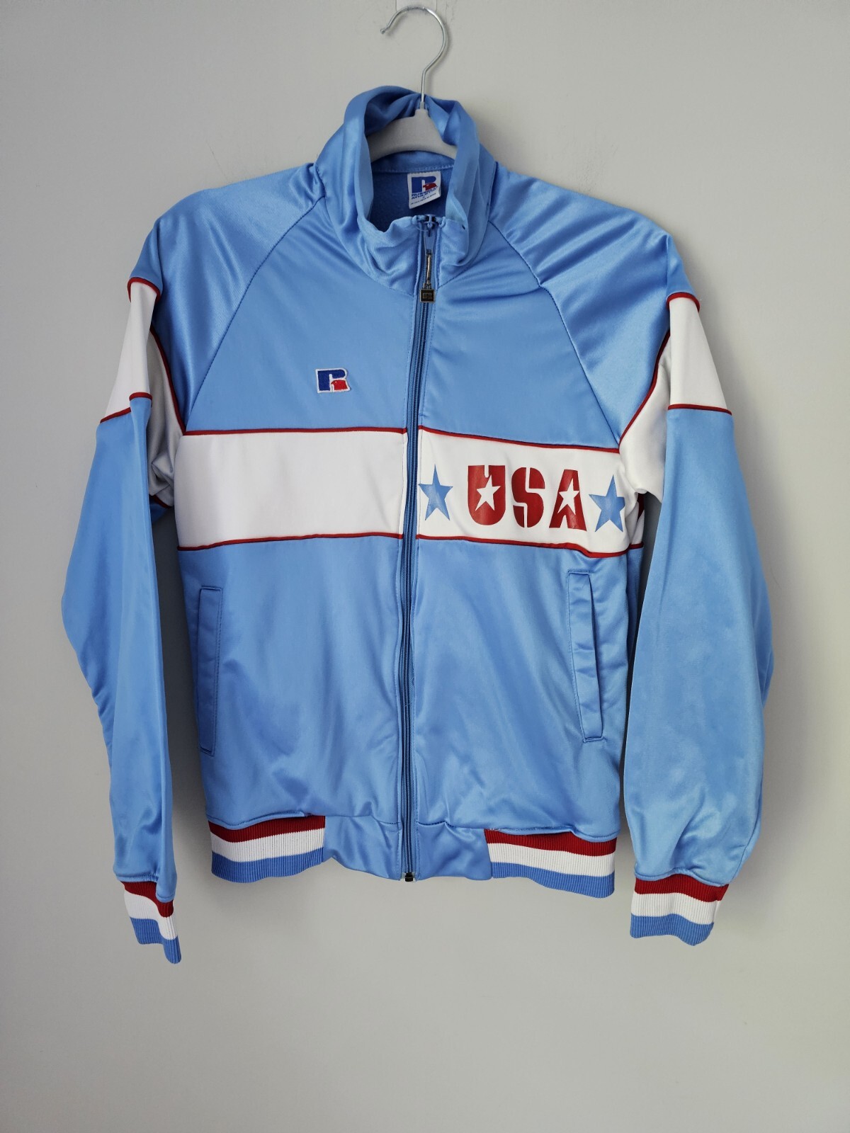 Vintage USA Olympic 80's Track Jacket Russell Athleti… - Gem