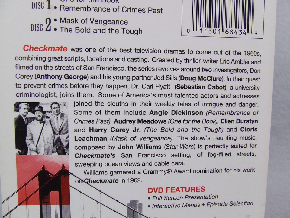 Checkmate Four Episodes From The TV Series (2 DVD Set) Doug McClure | eBay