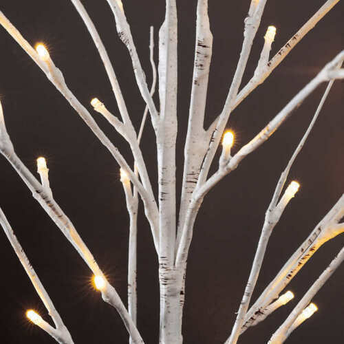 Lighted White Birch Tree Branches Battery Powered LED Lights Pre Lit 39 ...