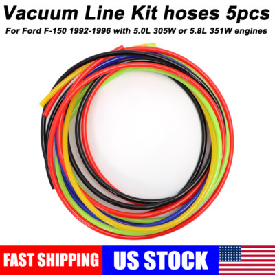 Vacuum Line Kit 3ft 5ft 8ft Hose For 1992-96 Ford F150 305w 351w 5.0/5. ...