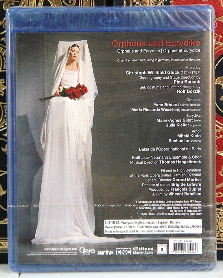 ORPHEUS UND EURYDIKE Christoph Gluck - BLU-RAY NEW 🌟REGION FREE🌟 I SHIP BOXED 3760115304444| eBay