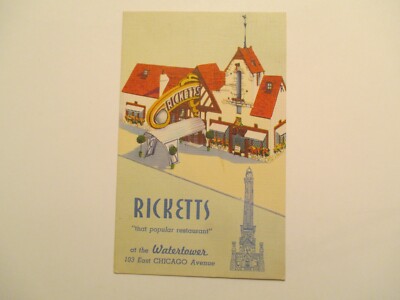 Chicago Illinois Postcard Ricketts Restaurant IL | eBay
