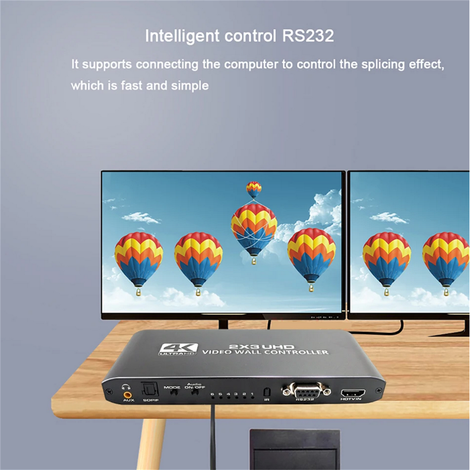 New 2x3 HDMI Video Stitching TV Wall Processor Splicer With Audio ...