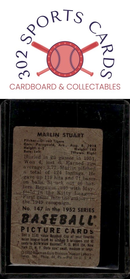 1952 Bowman #147 Marlin Stuart | eBay