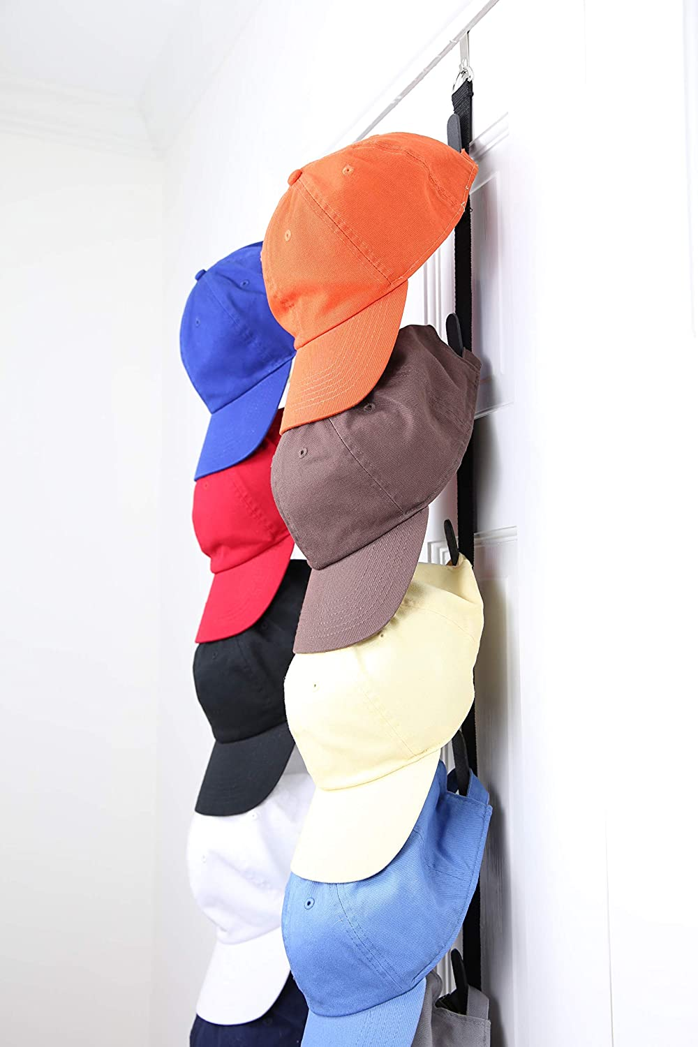 Perfect Curve CapRack18 Over-The-Door Hat Rack and Organizer | Baseball ...