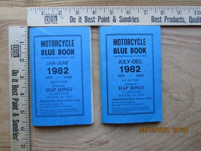2 Hap Jones Motorcycle Blue Book 1982 | eBay