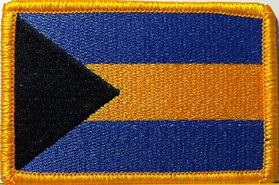 BAHAMAS Flag Patch With VELCRO Brand Fastener Military Gold Emblem #01 ...
