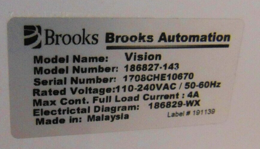Brooks Vision 186827-143 Load Port ***new surplus, being sold as-is ...