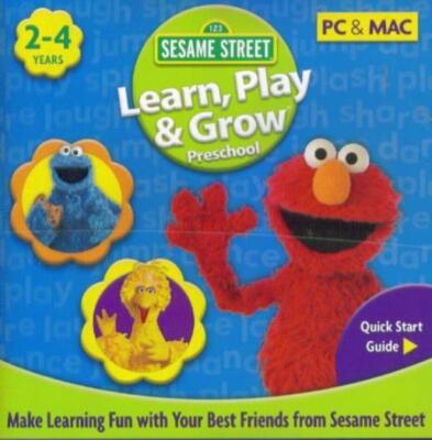 Sesame Street: Learn, Play & Grow Preschool PC MAC CD letters language ...