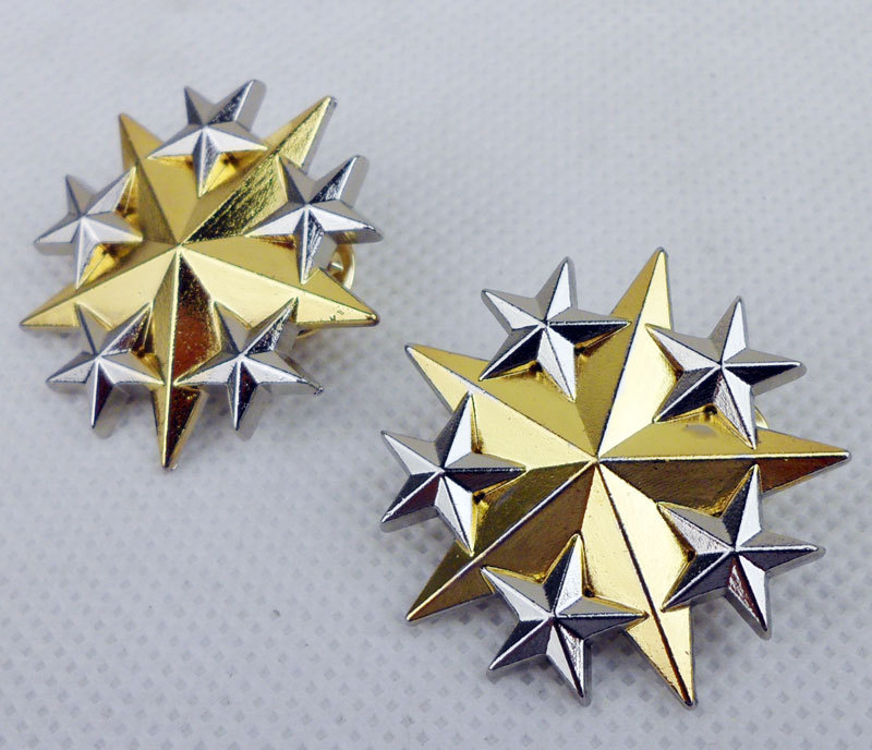 PAIR US Army General Officer Six Star Rank Badge Pin Insignia-D1016 | eBay