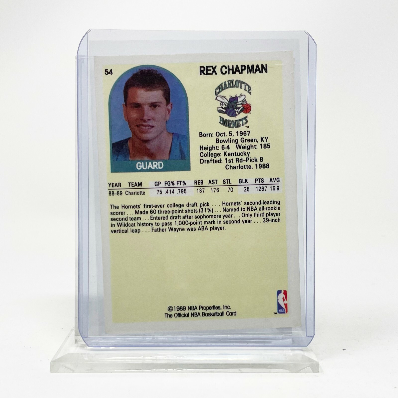 Rex Chapman Rookie - 1989 NBA Hoops - Charlotte Hornets | eBay