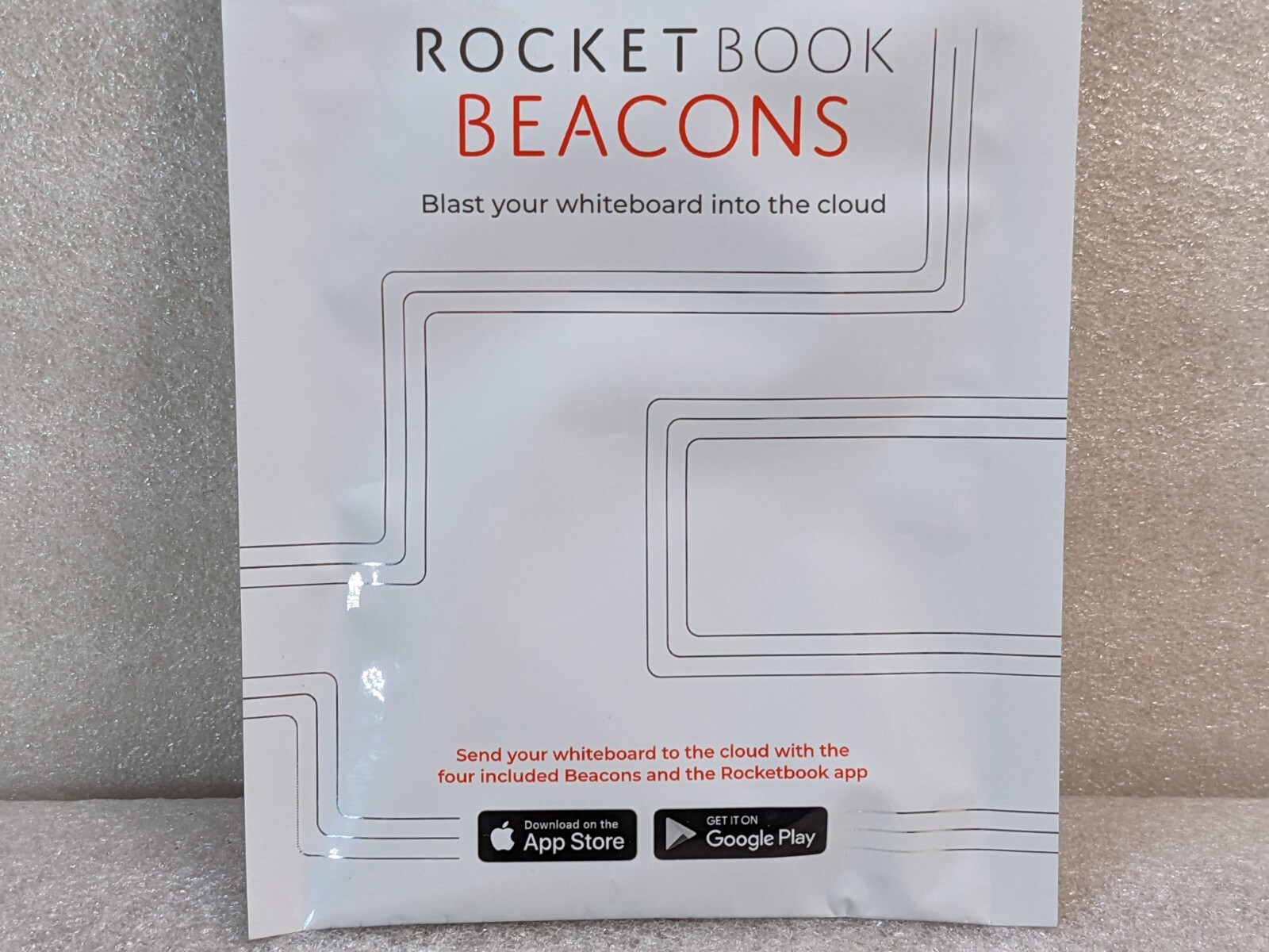 Rocketbook Beacons Reusable Stickers to Upload Your Whiteboard Notes W ...