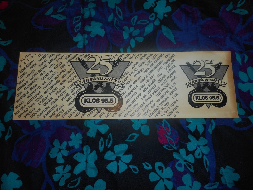 ZZ TOP - ORIGINAL KLOS UNPEELED BUMPER STICKER - 1994 | eBay