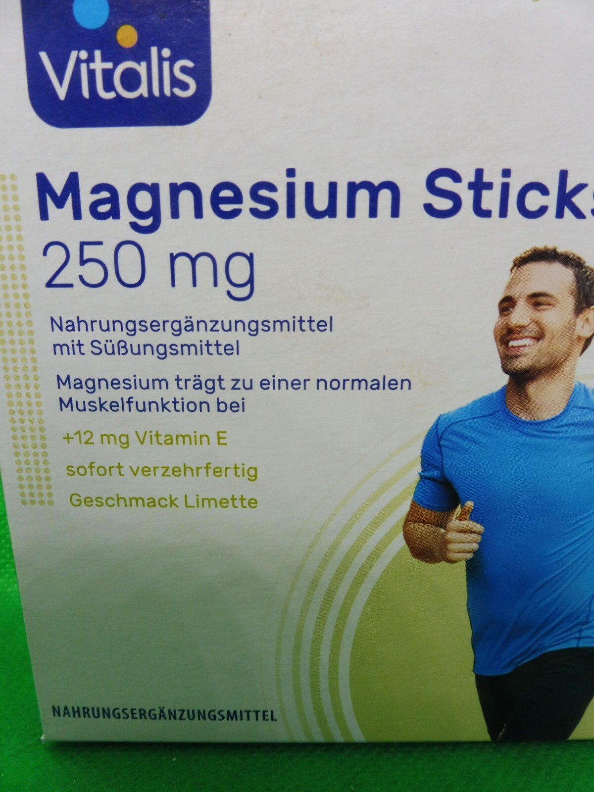3 x Vitalis® Magnesium Sticks 250 mg; je 20 Bt. á 1,5 g; Limette (127 ...