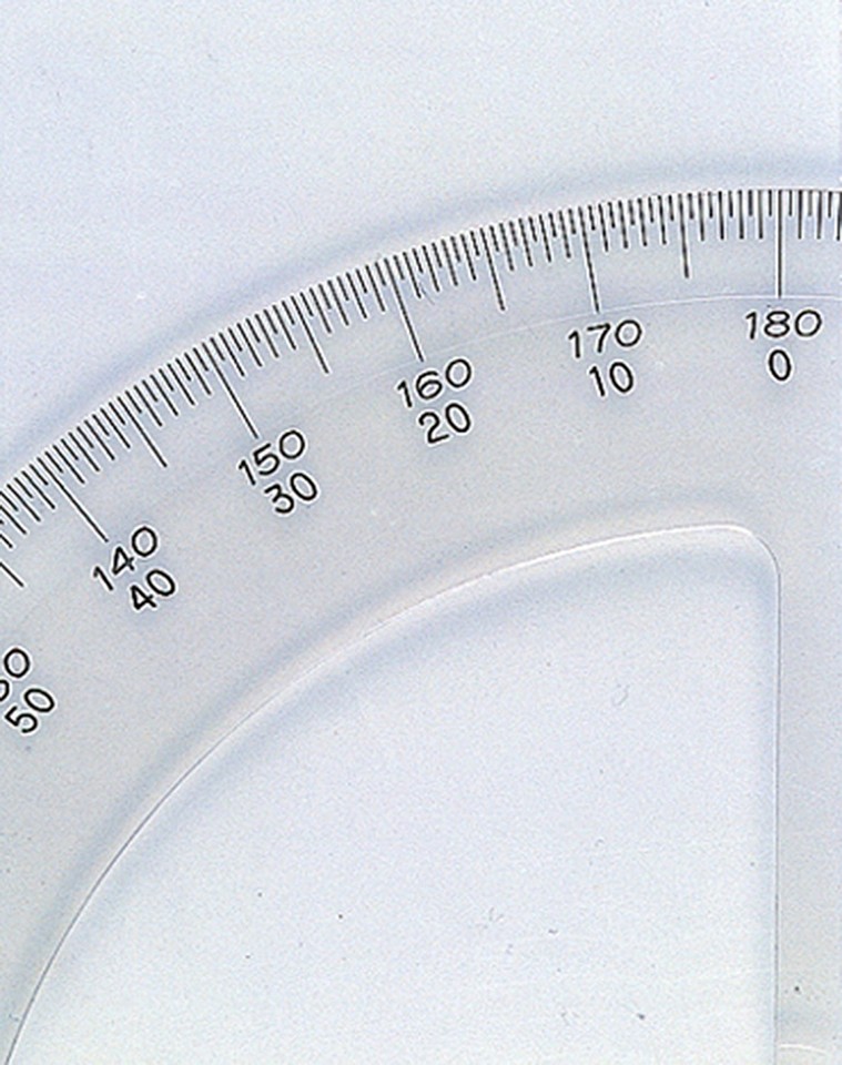 SHINWA 360 Degree Circle Acrylic Protractor Scale Measure Angle Ruler ...