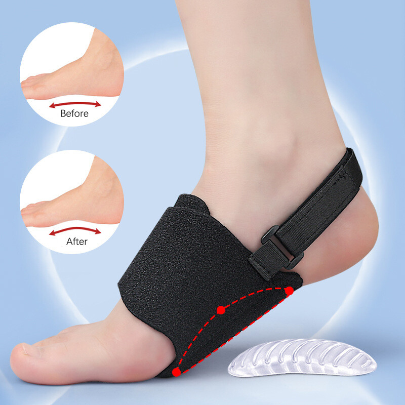 1Pair Arch Support Sleeves Plantar Fasciitis Heel Spurs Strap Foot Care ...
